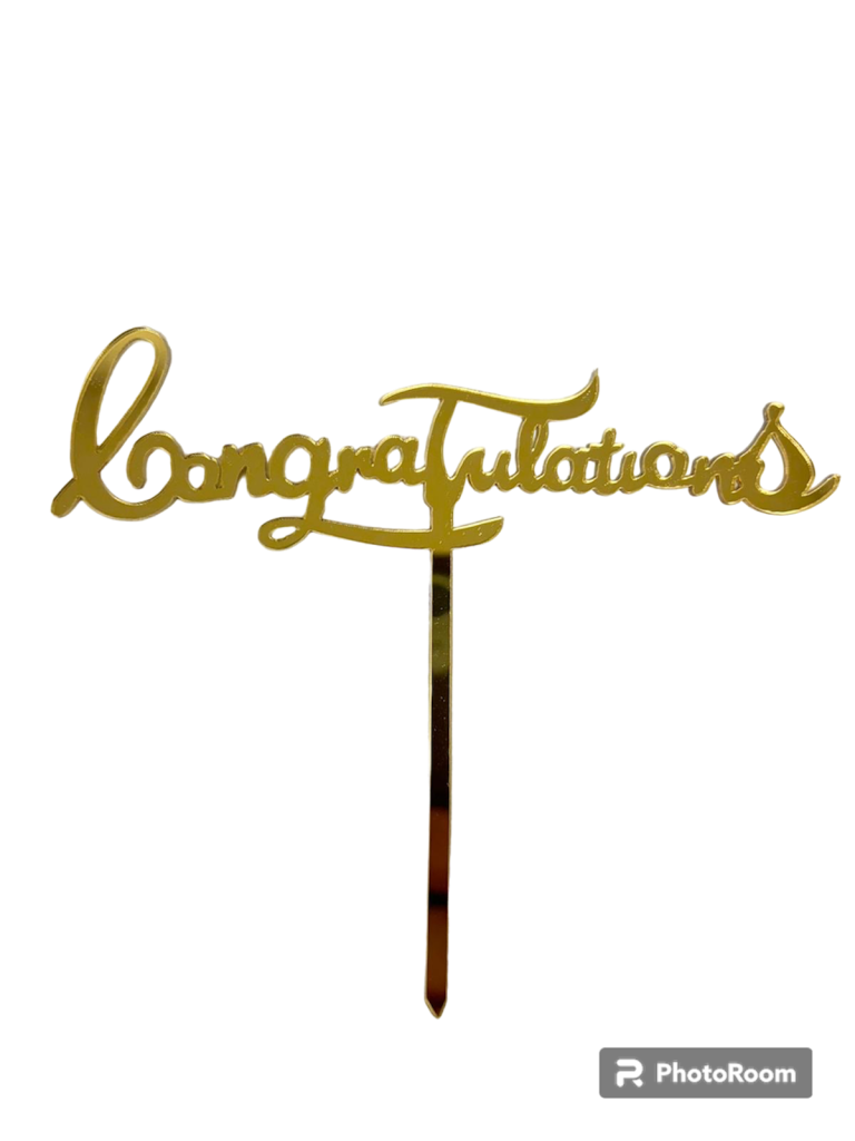 Congratulations Cake Topper - The Cake Solution